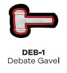 Sleeve Patch - Debate Gavel DEB-1 – IL School Services / Herff Jones