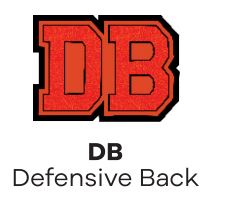 Sleeve Patch - Positions Defensive Back – IL School Services / Herff Jones